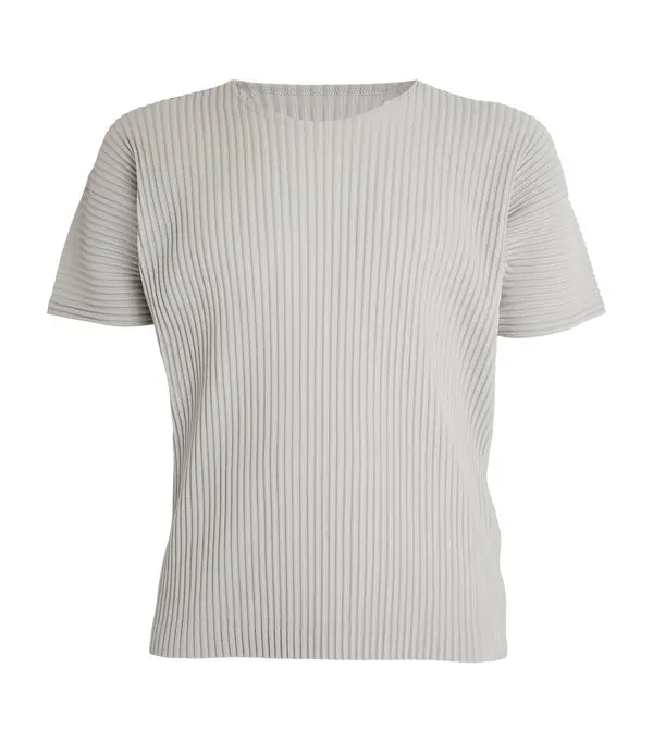 Issey Miyake Pleated T-shirt - Grey