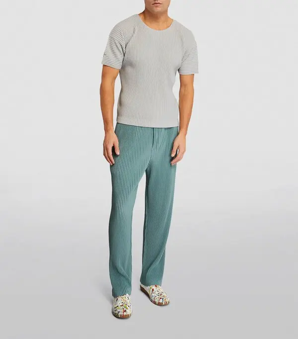 Issey Miyake Pleated T-shirt - Grey