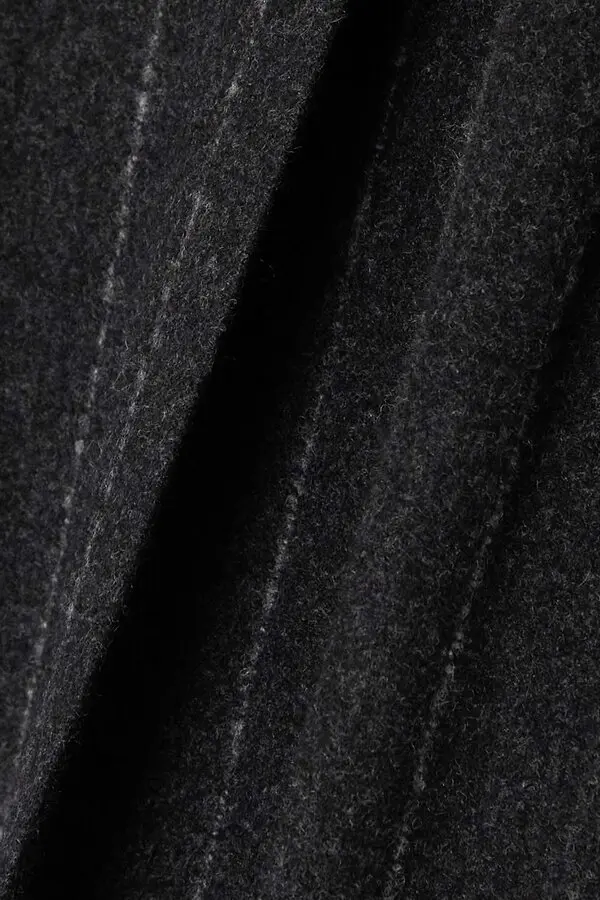 BLAZÉ MILANO Ferien Pinstriped Wool And Cashmere-blend Shorts - Dark Gray