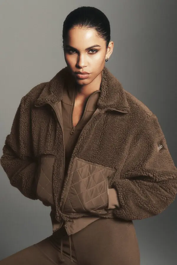 Alo Yoga Sherpa Edge Bomber Jacket