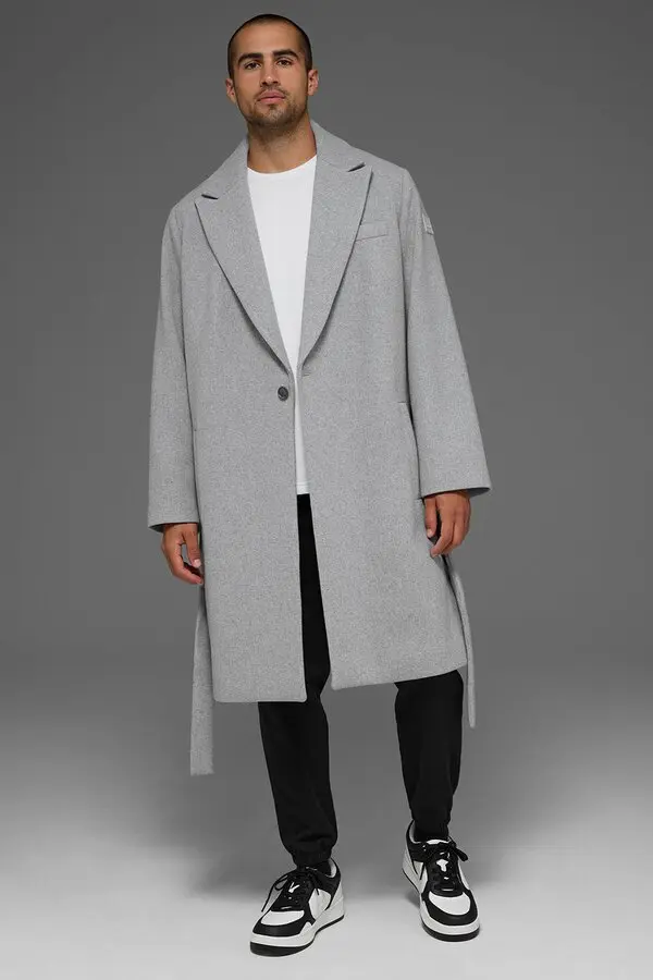 Alo Yoga Wool Gameday Overcoat - Athletic Heather Grey
