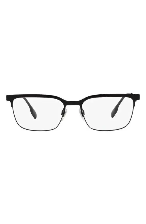 Burberry Douglas Square Eyeglasses - Matte Black
