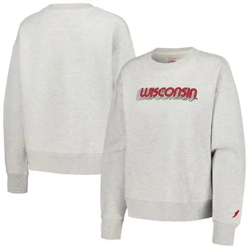 LEAGUE COLLEGIATE WEAR Wisconsin Badgers Boxy Pullover Sweatshirt
