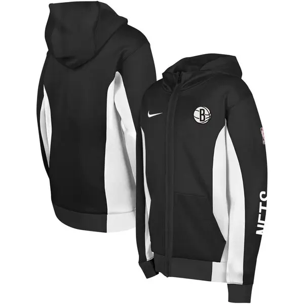 Nike Youth Brooklyn Nets Showtime Performance Full-zip Hoodie