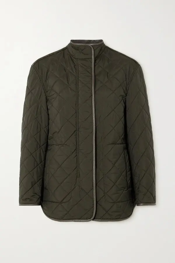 Purdey Estate Leather-trimmed Quilted Jacket
