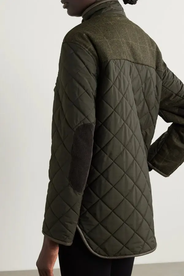 Purdey Estate Leather-trimmed Quilted Jacket