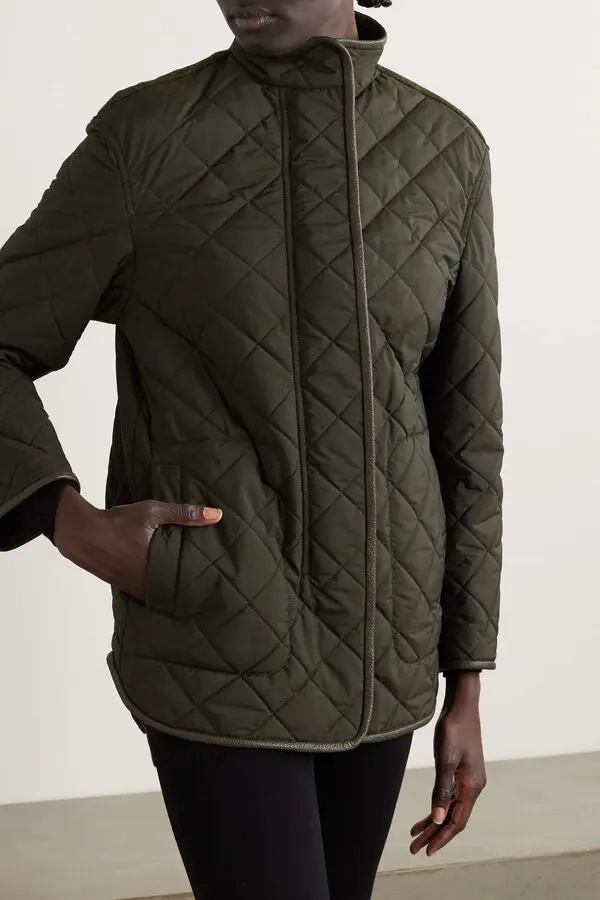 Purdey Estate Leather-trimmed Quilted Jacket