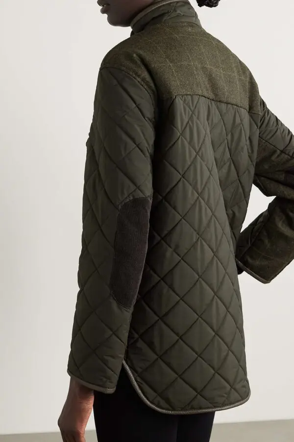 Purdey Estate Leather-trimmed Quilted Jacket