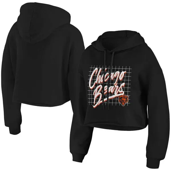 WEAR BY ERIN ANDREWS Chicago Bears Domestic Cropped Pullover Hoodie