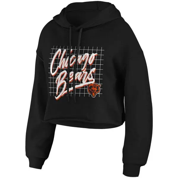 WEAR BY ERIN ANDREWS Chicago Bears Domestic Cropped Pullover Hoodie