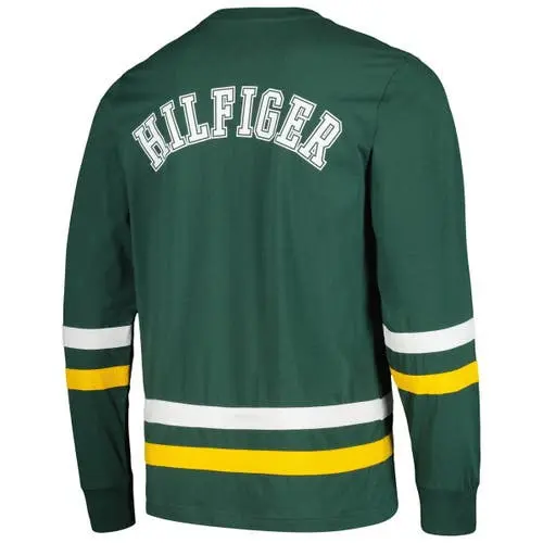 Tommy Hilfiger Gold Bay Packers Nolan Long Sleeve T-shirt - Green