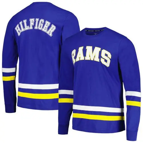 Tommy Hilfiger Gold Los Angeles Rams Nolan Long Sleeve T-shirt - Royal