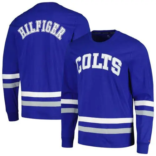Tommy Hilfiger Gray Indianapolis Colts Nolan Long Sleeve T-shirt - Royal