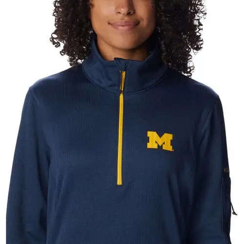 Columbia Michigan Wolverines Park View Omni-wick Half-zip Top