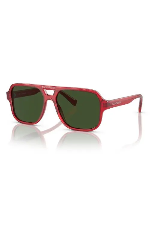 Dolce & Gabbana Pilot Sunglasses - Red/dark Green