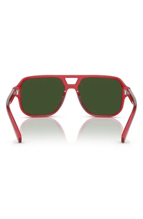 Dolce & Gabbana Pilot Sunglasses - Red/dark Green