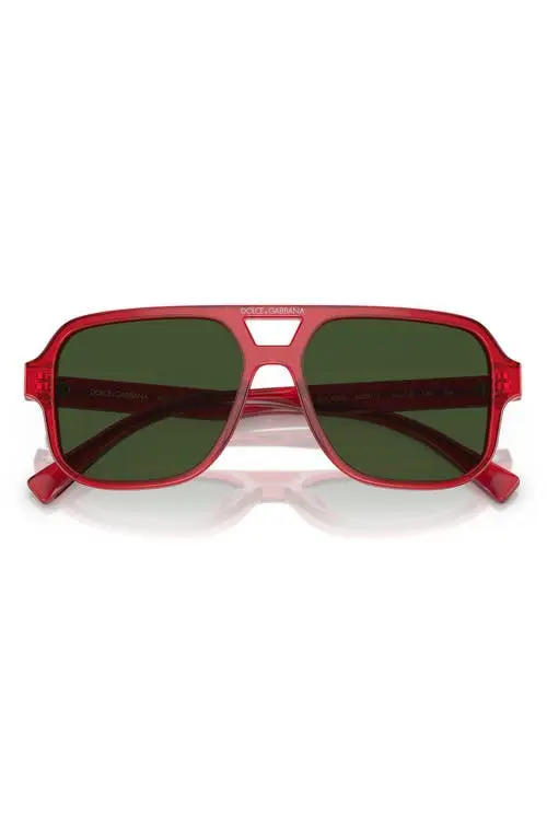 Dolce & Gabbana Pilot Sunglasses - Red/dark Green