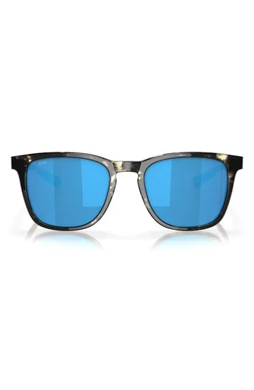 COSTA DEL MAR Sullivan 53mm Square Sunglasses - Shiny Black