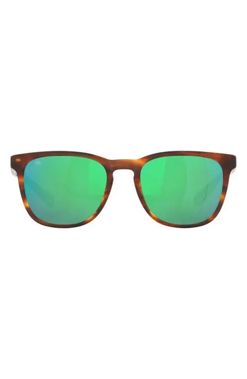 COSTA DEL MAR Sullivan 53mm Polarized Square Sunglasses - Retro Tortoise
