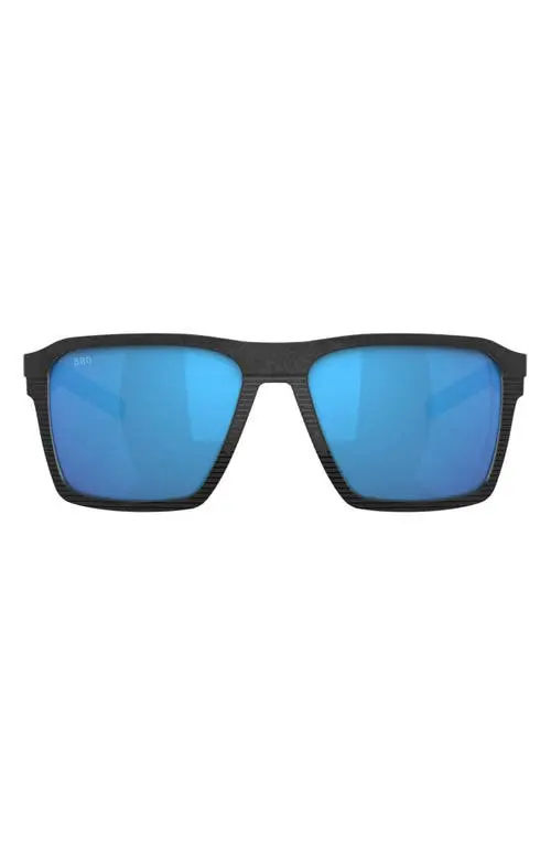 COSTA DEL MAR Antille 58mm Polarized Square Sunglasses - Blue Mirror