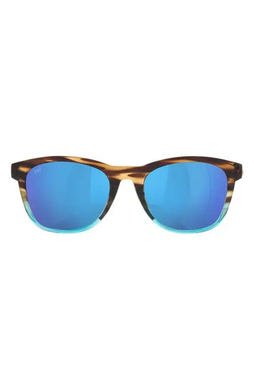 COSTA DEL MAR Aleta Round Frame Sunglasses - Blue Mirror