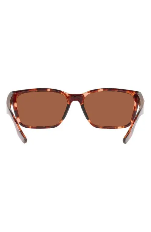 COSTA DEL MAR Palmas 57mm Polarized Rectangular Sunglasses
