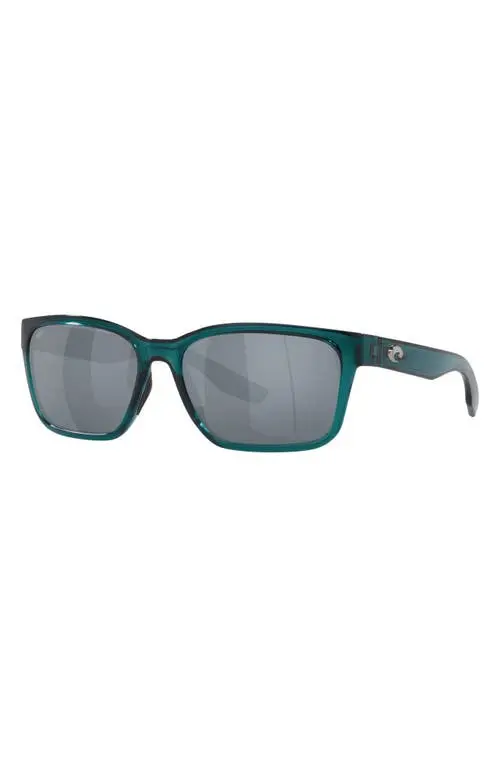 COSTA DEL MAR Palmas 57mm Polarized Rectangular Sunglasses