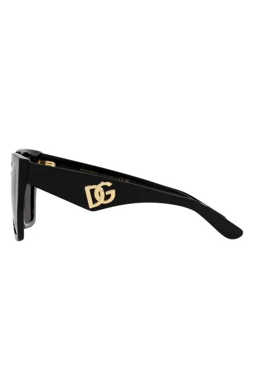 Dolce & Gabbana 55mm Square Sunglasses - Black