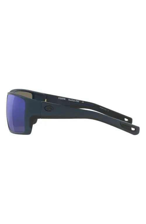 COSTA DEL MAR 63mm Polarized Square Sunglasses - Blue Mirror