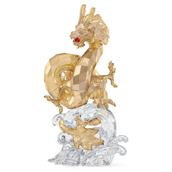 SWAROVSKI Asian Symbols Dragon - Gold Tone