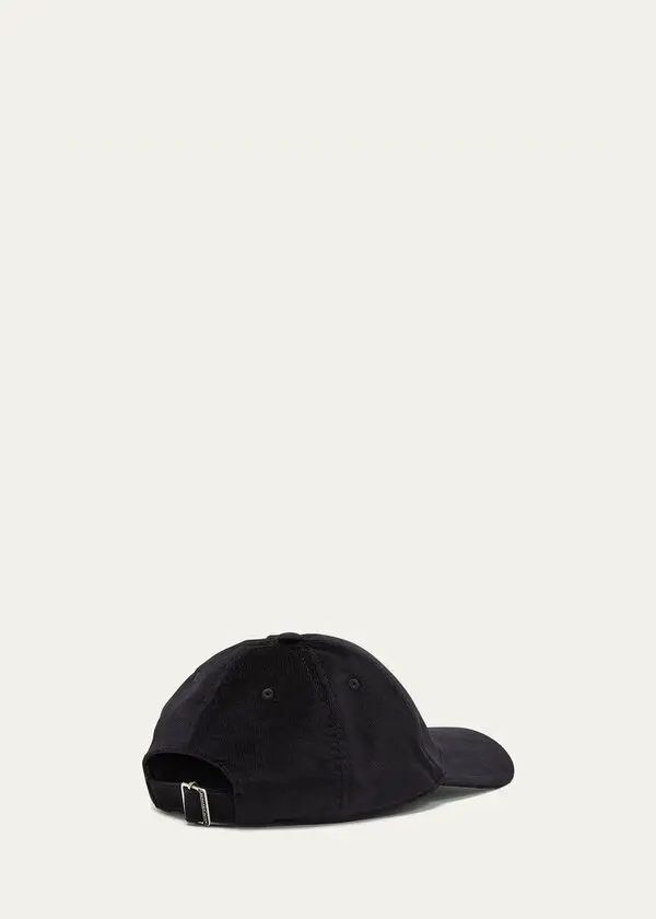 Saint Laurent 6-panel Corduroy Logo Baseball Cap