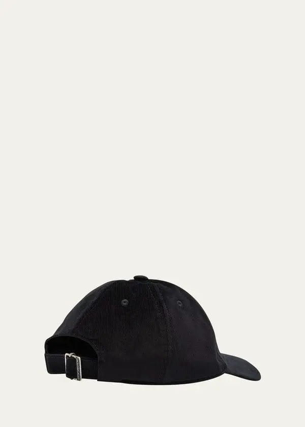 Saint Laurent 6-panel Corduroy Logo Baseball Cap