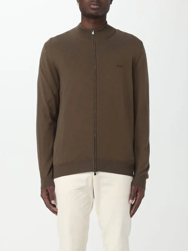BOSS Zip-up Sweater With Logo