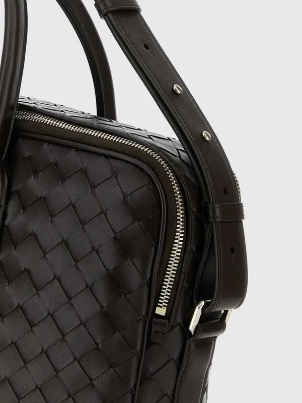 Bottega Veneta Getaway Briefcase - Silver