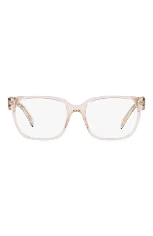 Prada 54mm Rectangular Eyeglasses - Crystal