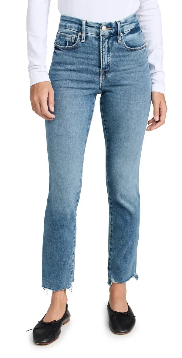 Good American Good Legs Straight Jeans - Indigo514