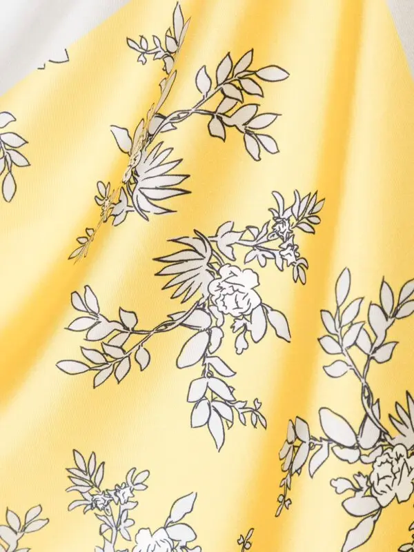 MACGRAW Floral-print Silk Scarf - Yellow
