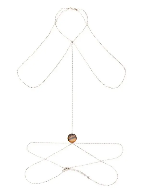 Chloé Stone-pendant Body Chain - Gold