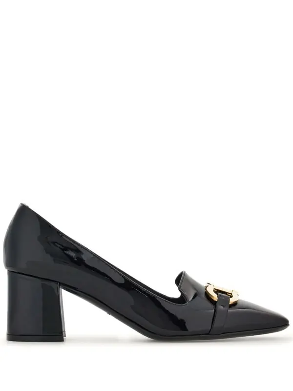 FERRAGAMO Gancini-detail Leather Pumps