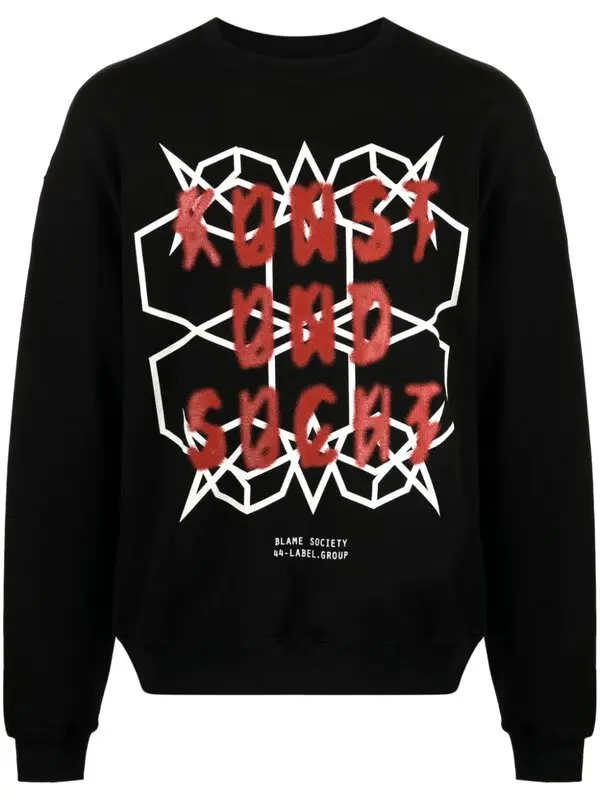44 LABEL GROUP Graphic Print Cotton Sweatshirt