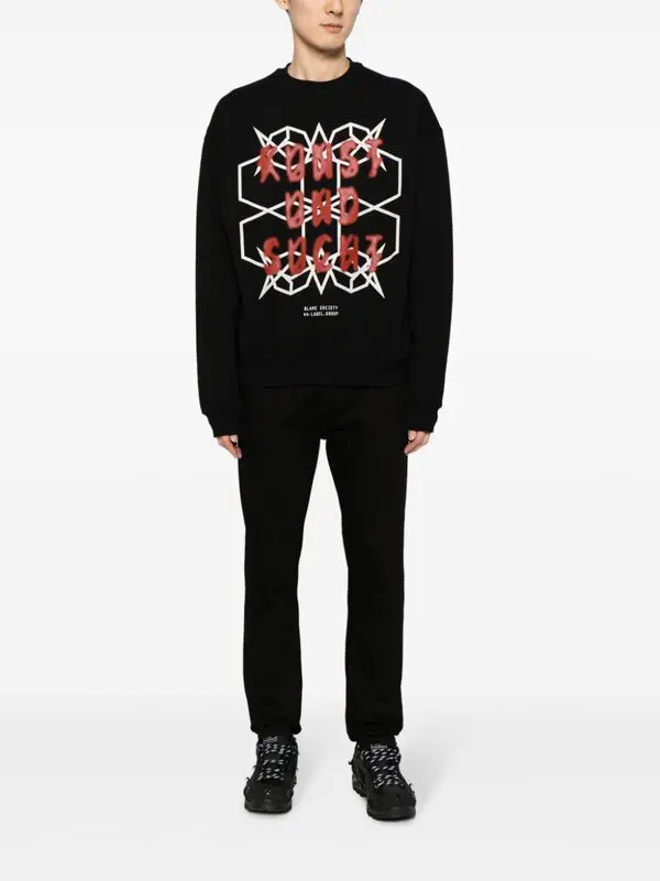 44 LABEL GROUP Graphic Print Cotton Sweatshirt