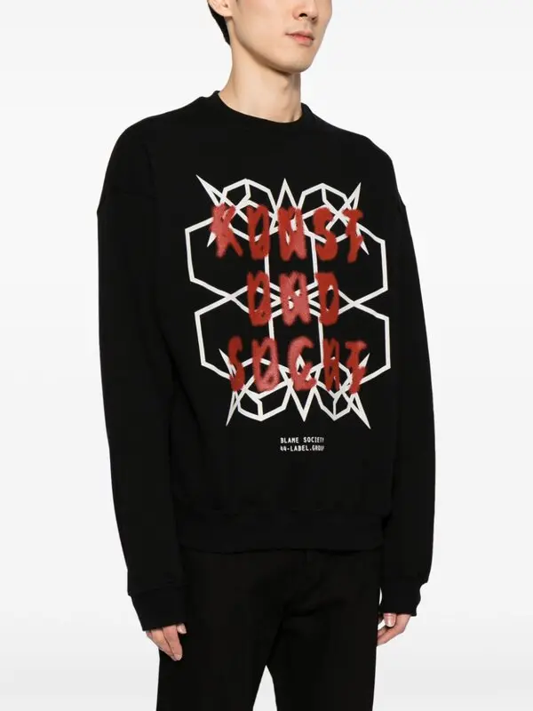 44 LABEL GROUP Graphic Print Cotton Sweatshirt