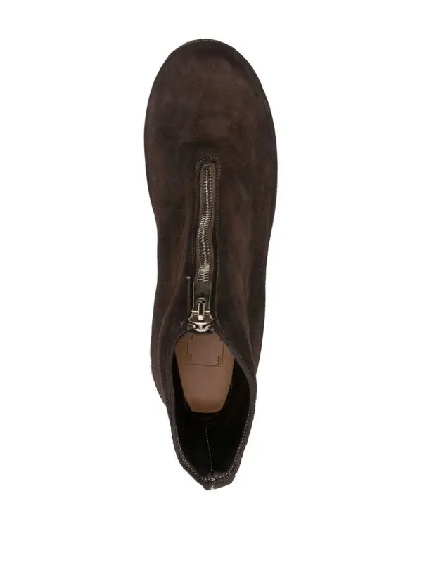 Guidi Round-toe Suede Boots - Brown
