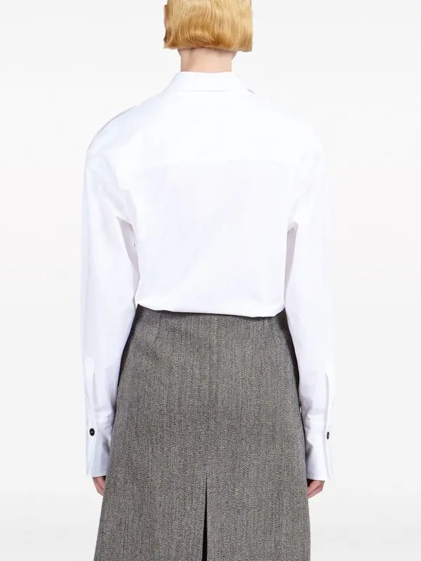 FERRAGAMO Wrap-design Cotton Shirt