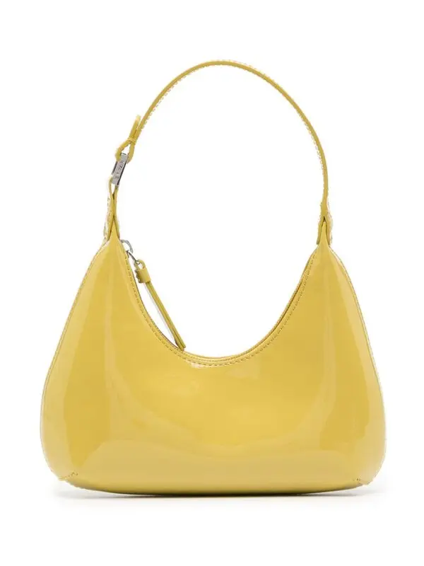 By Far Baby Amber Patent Leather Shoulder Bag - Green