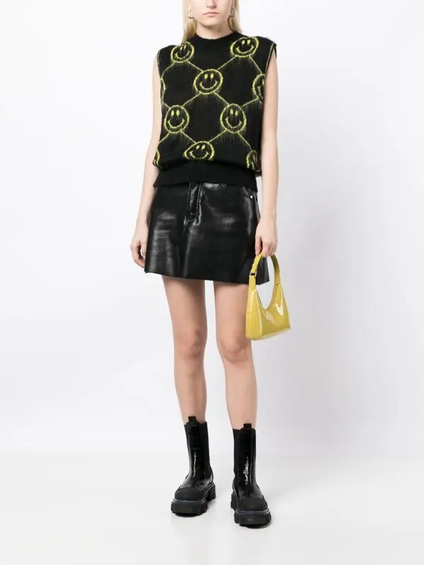 By Far Baby Amber Patent Leather Shoulder Bag - Green
