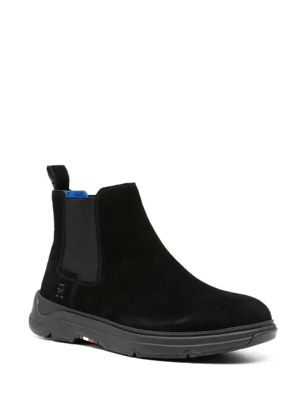 Tommy Hilfiger Logo-plaque Leather Boots