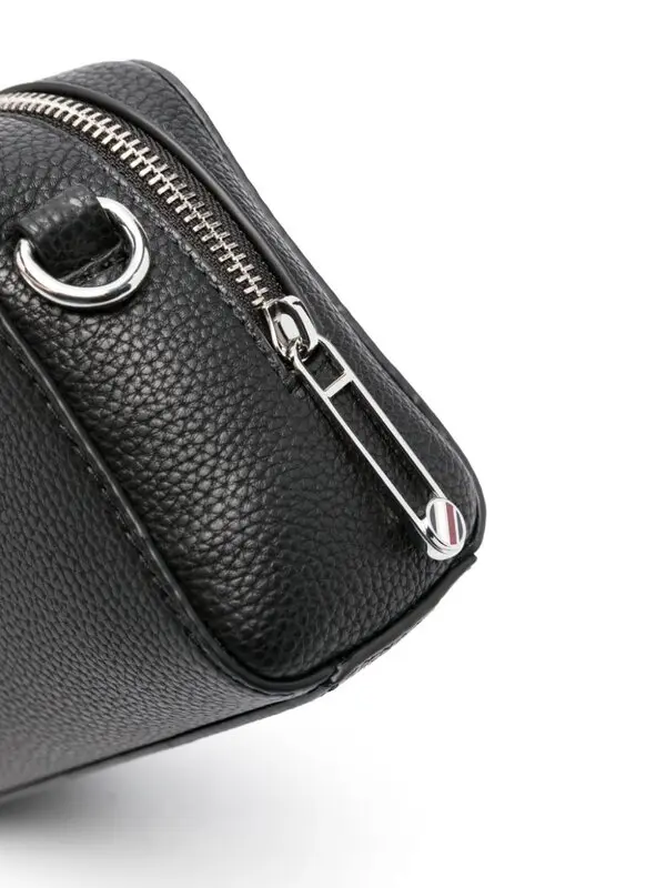 Tommy Hilfiger Grained-texture Crossbody Bag With Logo Plaque