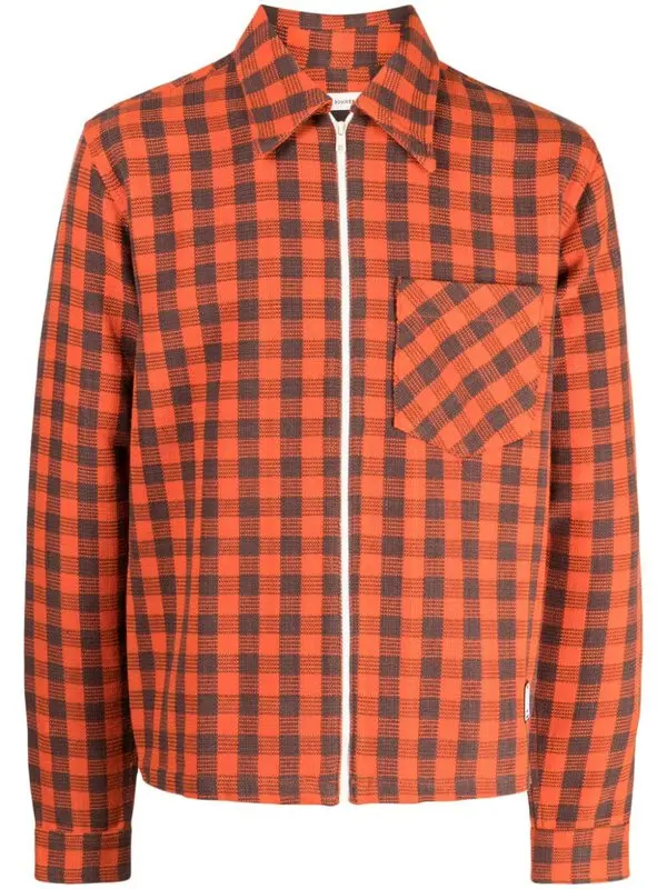 WALES BONNER Check-pattern Organic-cotton Jacket