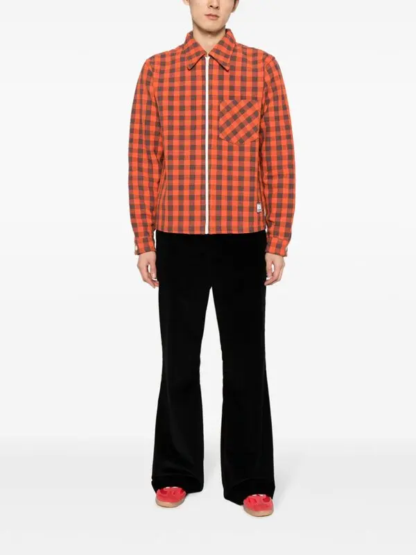 WALES BONNER Check-pattern Organic-cotton Jacket